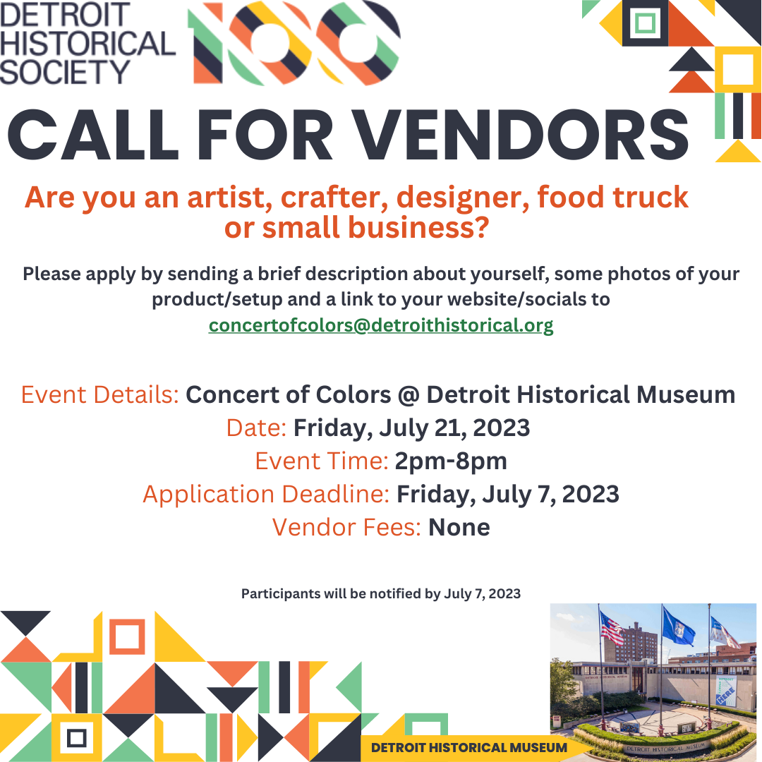 Concert of Colors Vendor Application | Detroit Historical Society